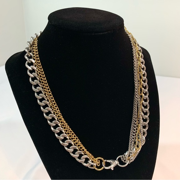 Swatch | Jewelry | Swatch Gold Silver Multi Chain Necklace | Poshmark